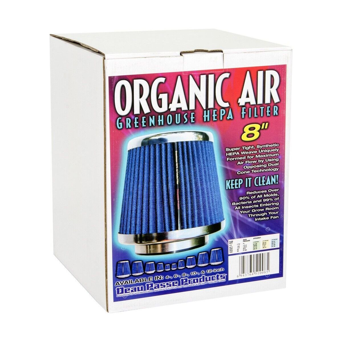 Organic Air HEPA Filter 8 — HydroPros